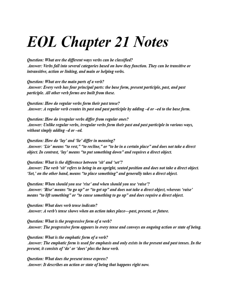 Eol 21 | PDF | Verb | Grammatical Tense