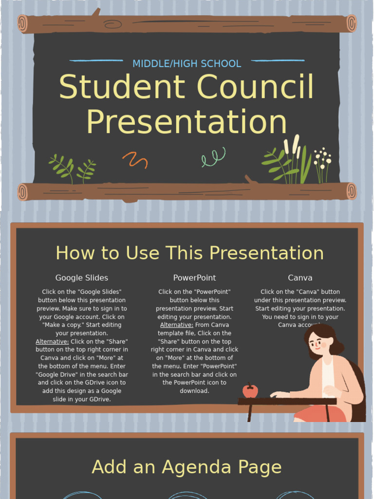 Cute Blackboard Student Council Presentation | PDF | Microsoft Power ...