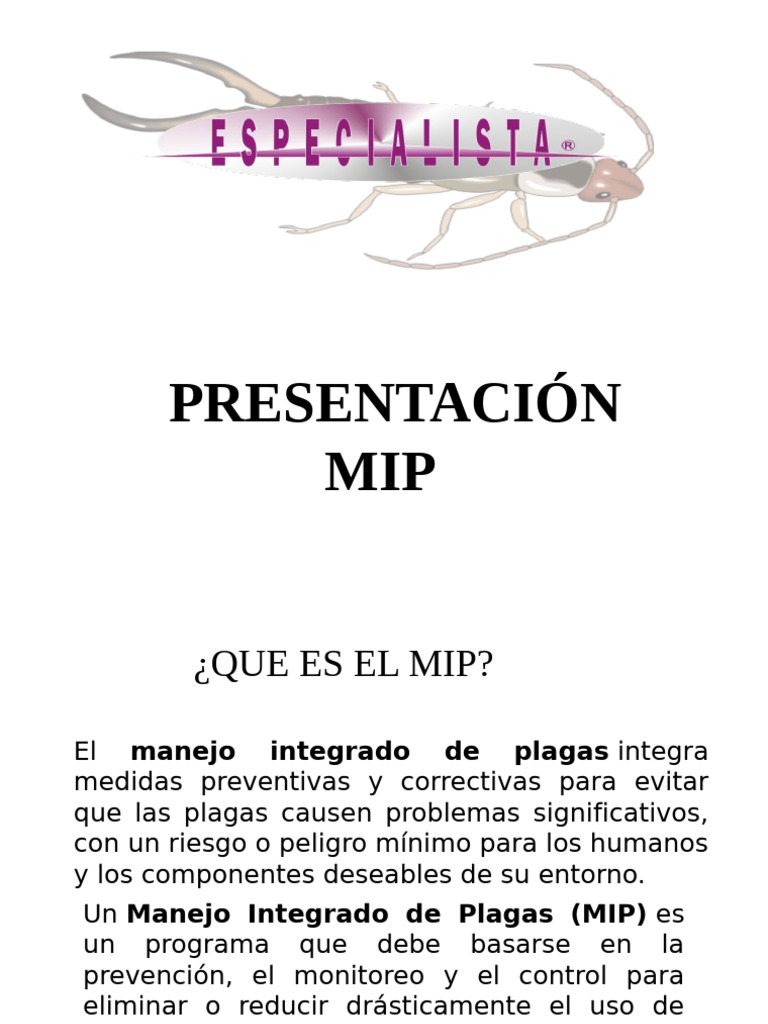 Presentación MIP | PDF | Plaga (organismo)