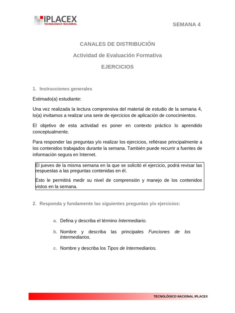 Ejercicio Semana 4 | PDF