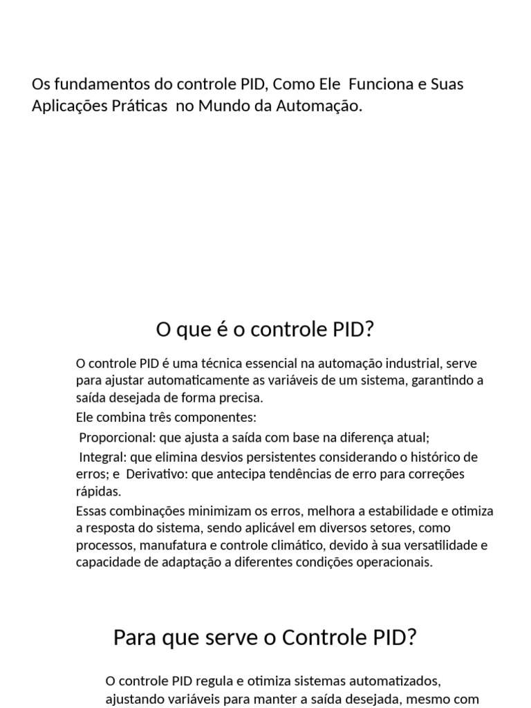 Sistema de Controle PID | PDF | Engenharia Mecânica
