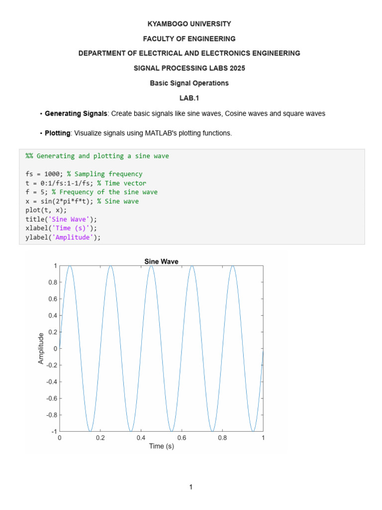 Basic Signal Operations | PDF