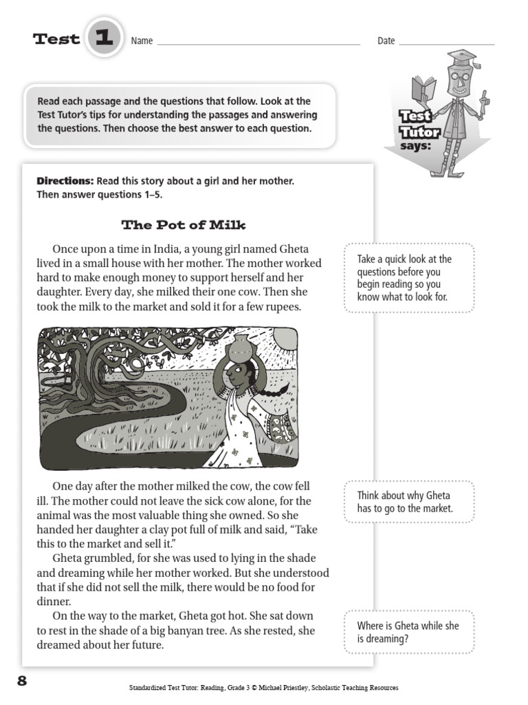 Priestley - Michael - Standardized - Test - Tutor - Reading - Grade - 3 ...
