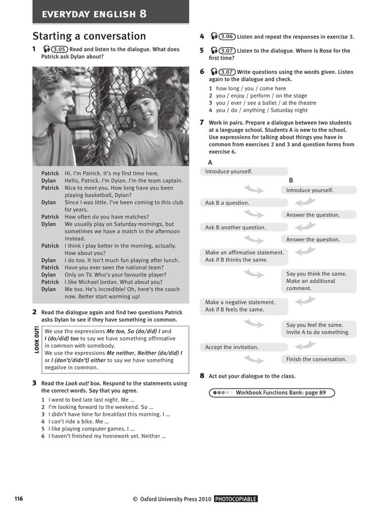 Everyday English 8 Starting A Conversation | PDF