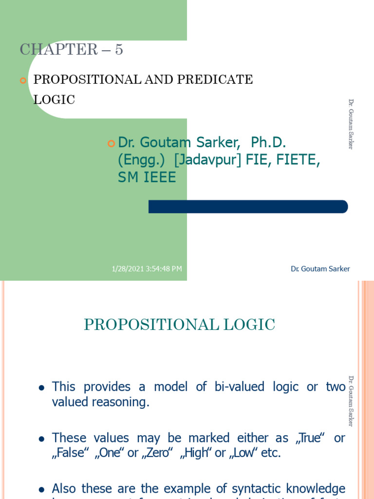 AI ES GSARKER-170-195 (Chap5) | PDF | Logic | First Order Logic