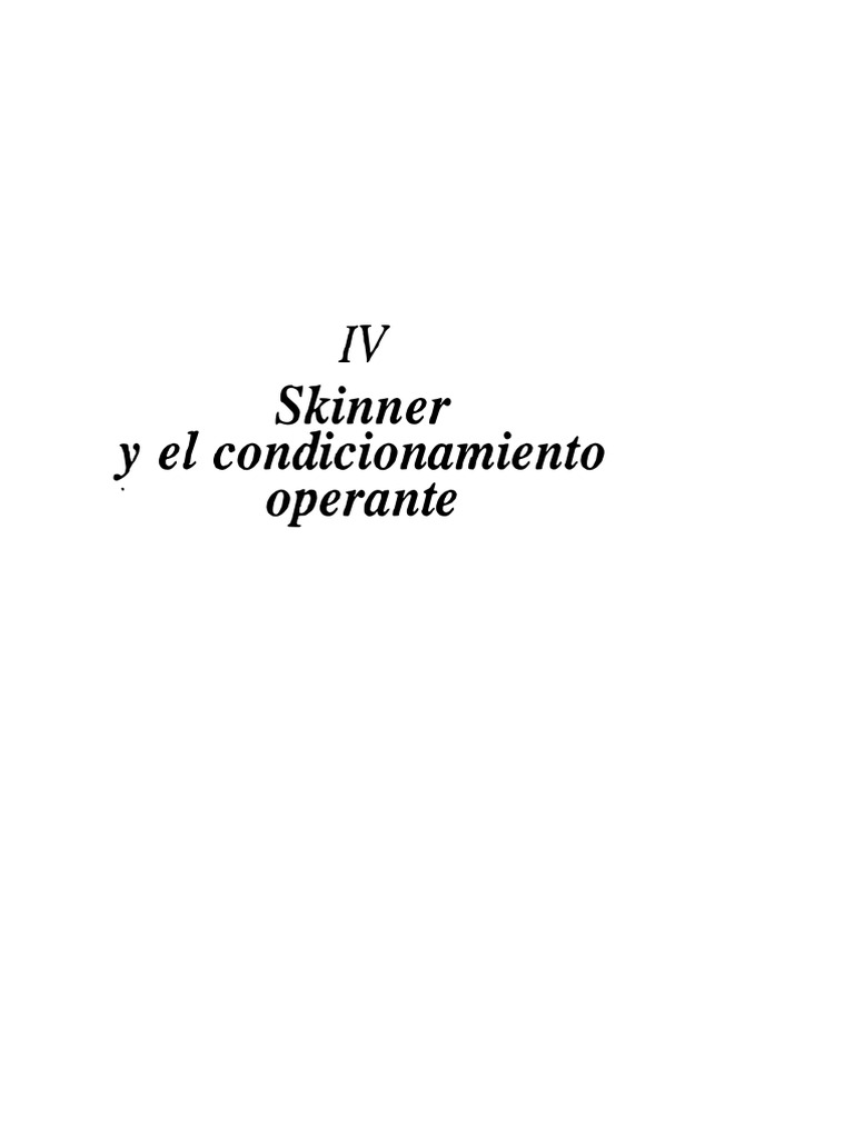 Lectura 2 - Skinner y El Condicionamiento Operante | PDF | Conceptos ...