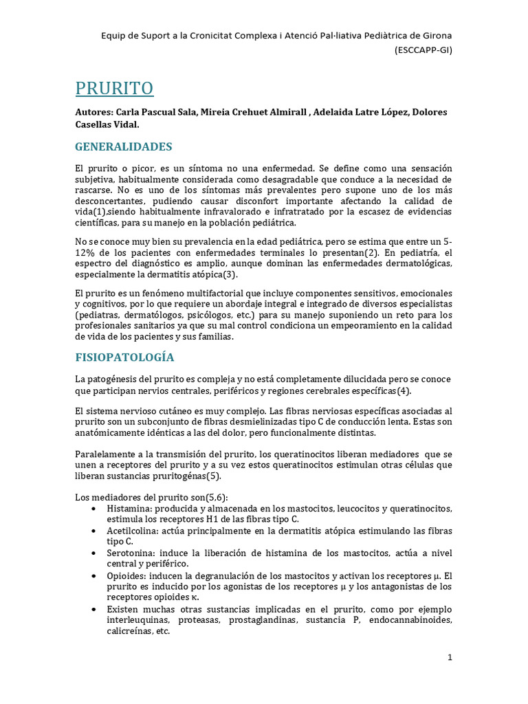 Prurito en Pediatría: Causas y Manejo | PDF | Antidepresivo | Medicina ...
