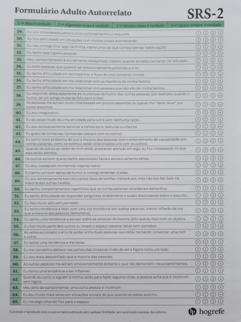 Srs 2 Autorrelato | PDF