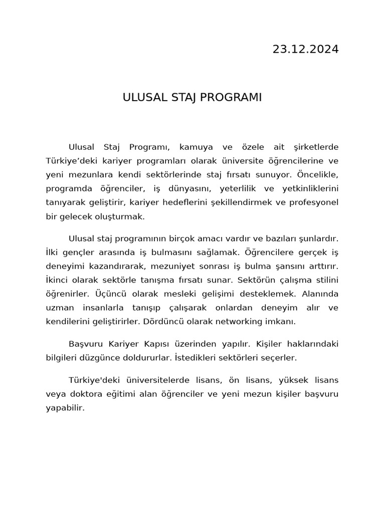 Staj Kapısı | PDF
