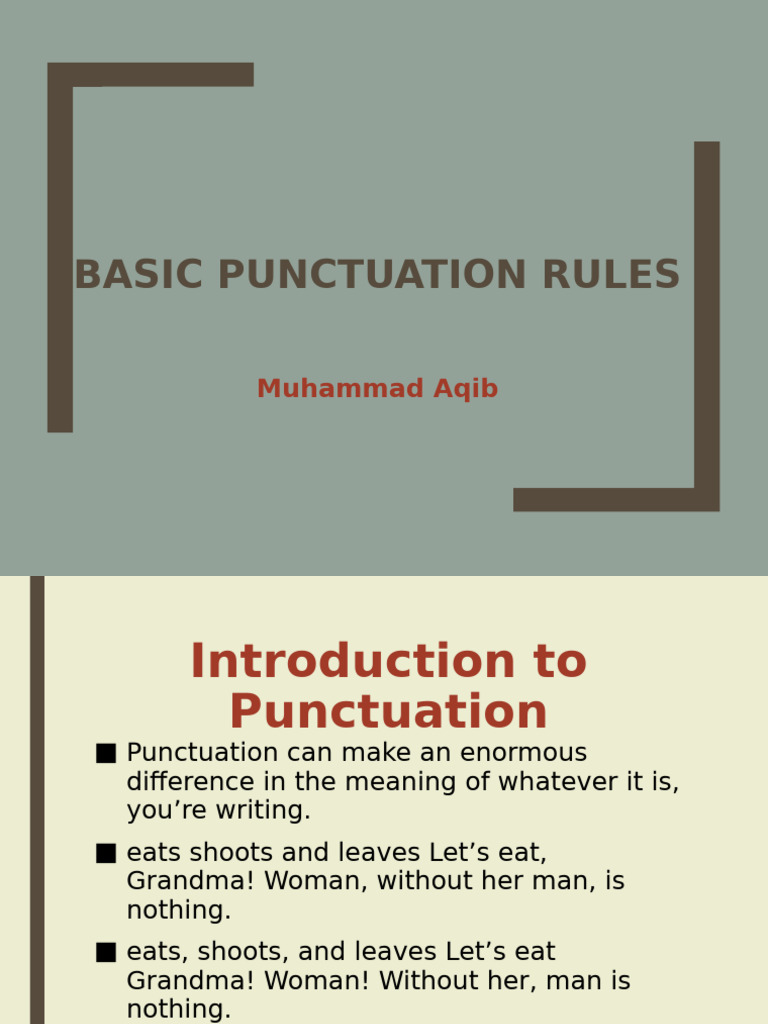 Punctuation Lecture | PDF | Comma | Adjective