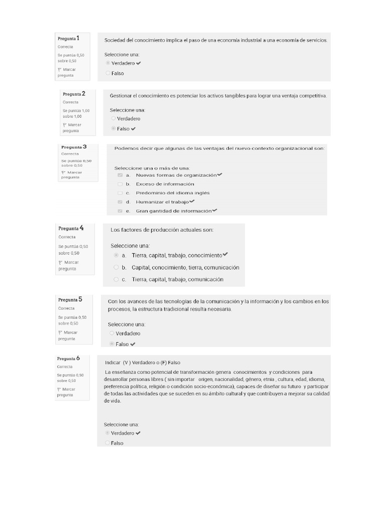 Cuestionario Integrador | PDF