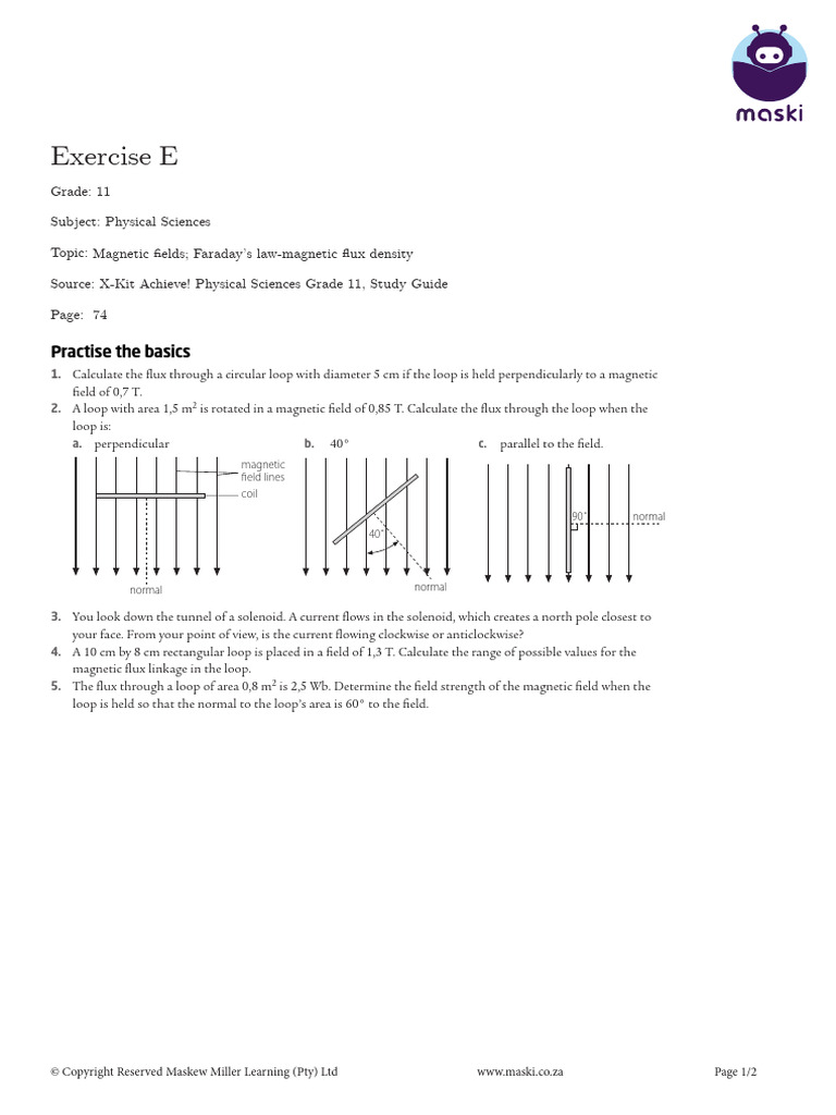 PYC G11 Electricity & Magnetism Electromagnetism Magnetic Fields ...