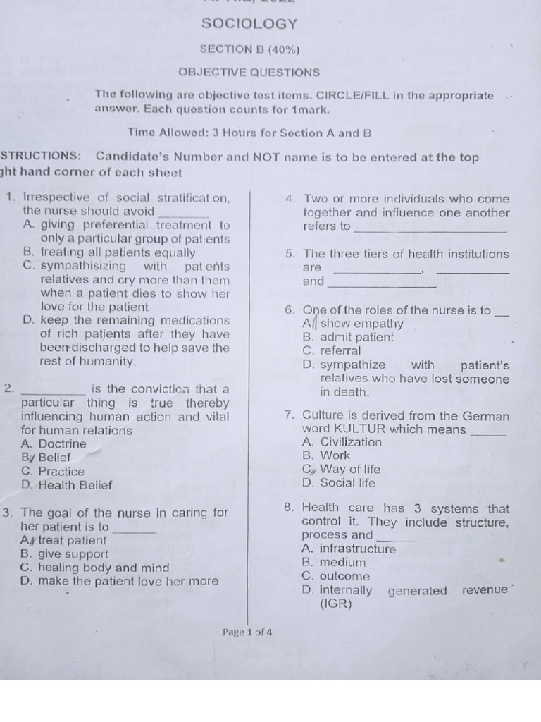 Past Questions 5 Years | PDF