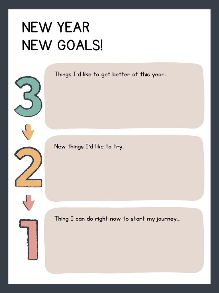 Pastel Goal Setting Classroom Worksheet | PDF