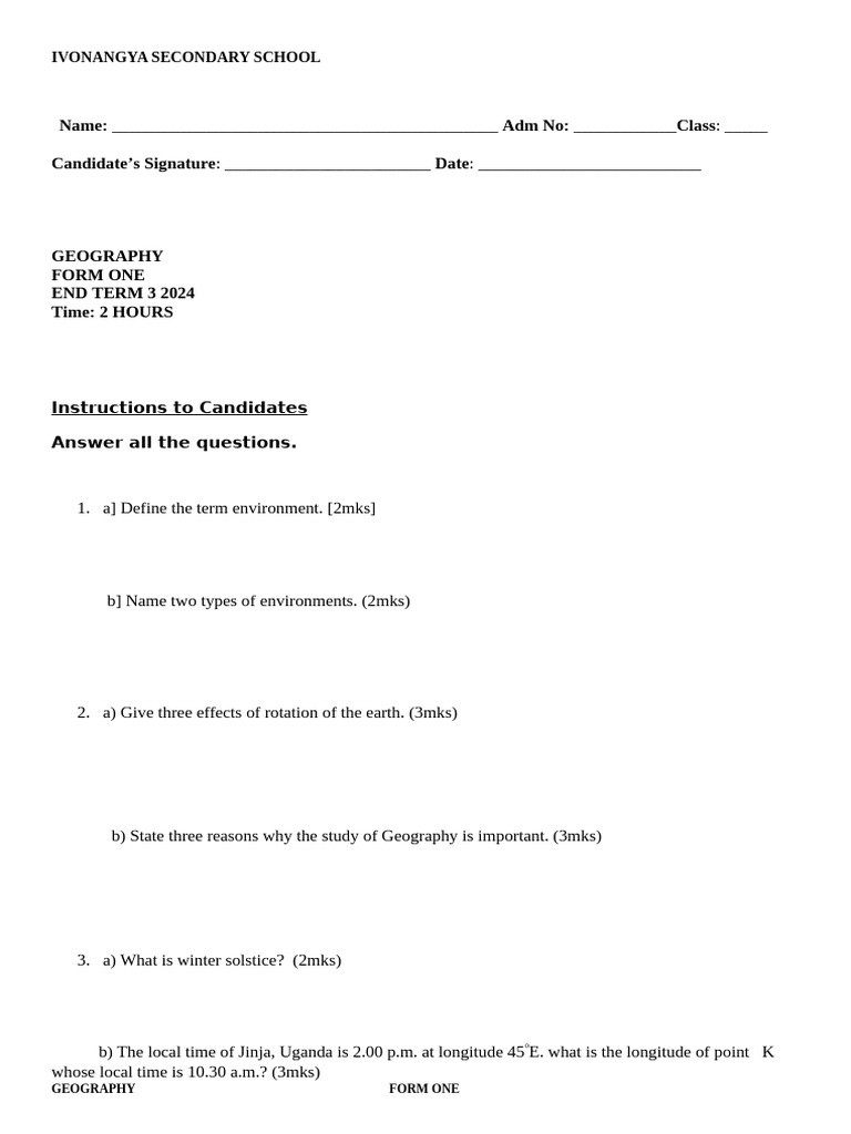 GEOGRAPHY-F1-QS | PDF