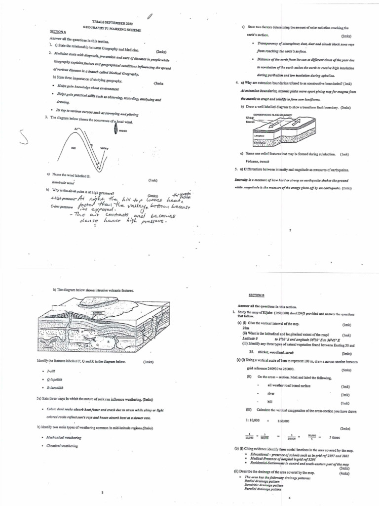 Geography Paper 1 MS 1 | PDF