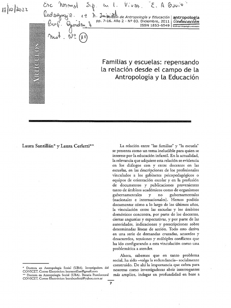 Familia y Escuela 1 | PDF