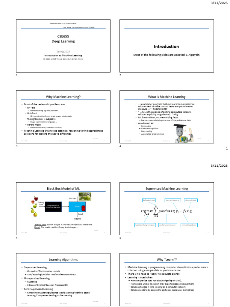 Introduction to Machine Learning Concepts | PDF | Receiver Operating ...