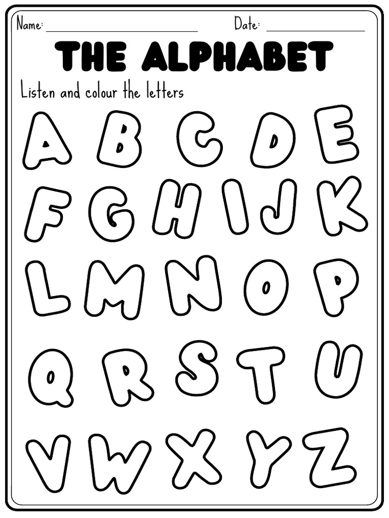 The Alphabet Worksheet | PDF