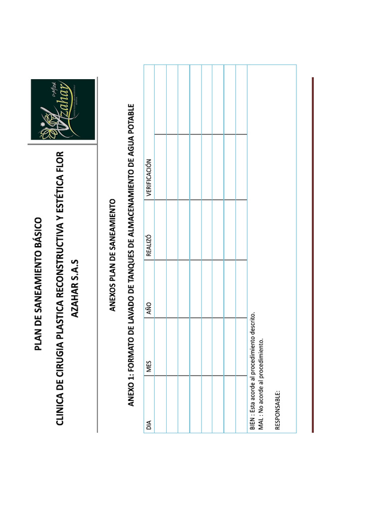 Anexos Control Plagas y Tanques Clinica Azahar | PDF