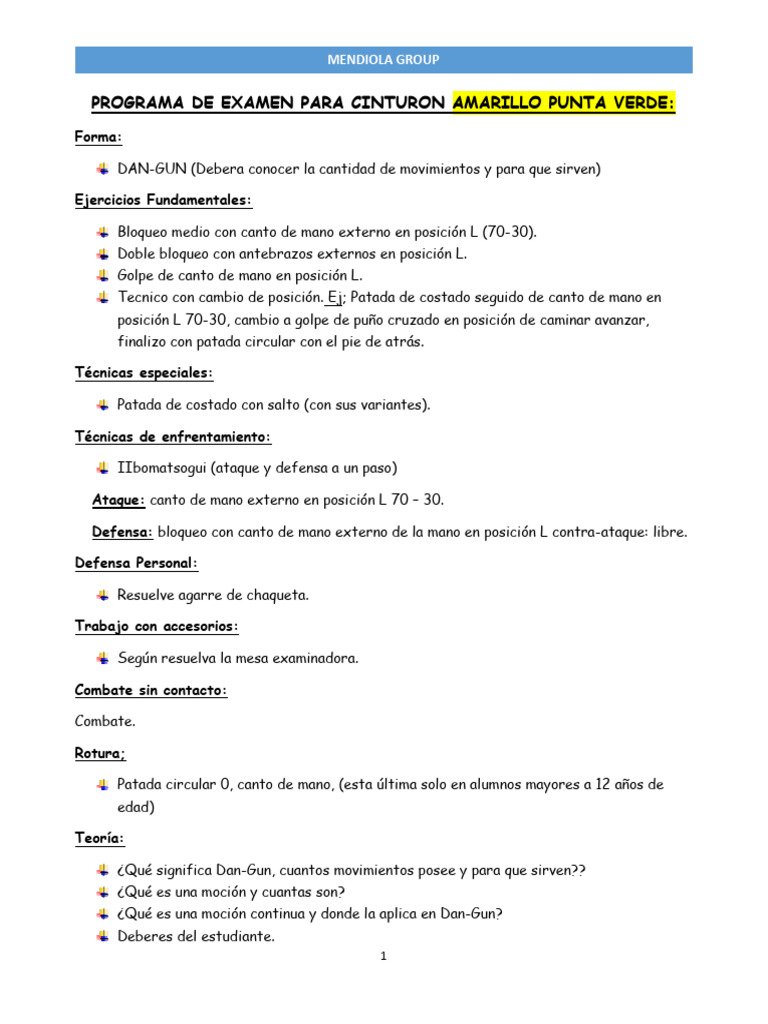 Amarillo Punta Verde | PDF | Taekwondo