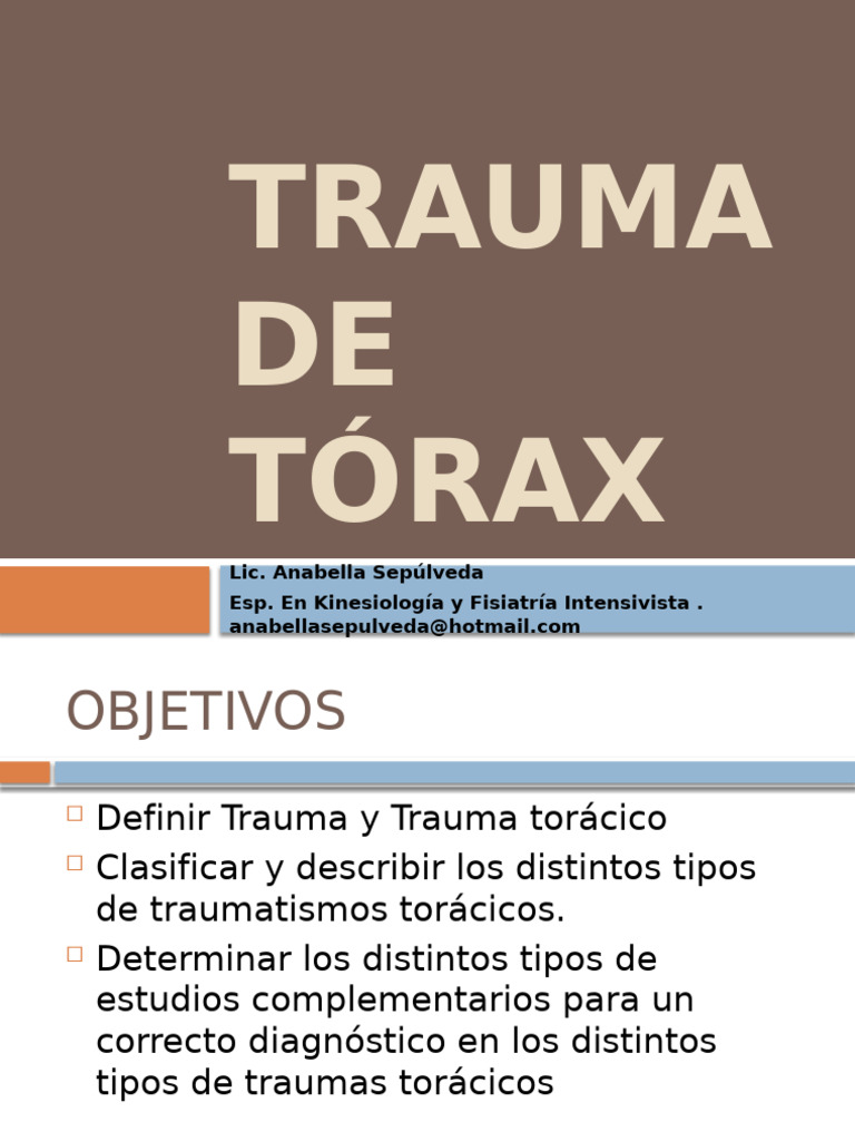 Trauma de Torax | PDF | Tórax | Pulmón