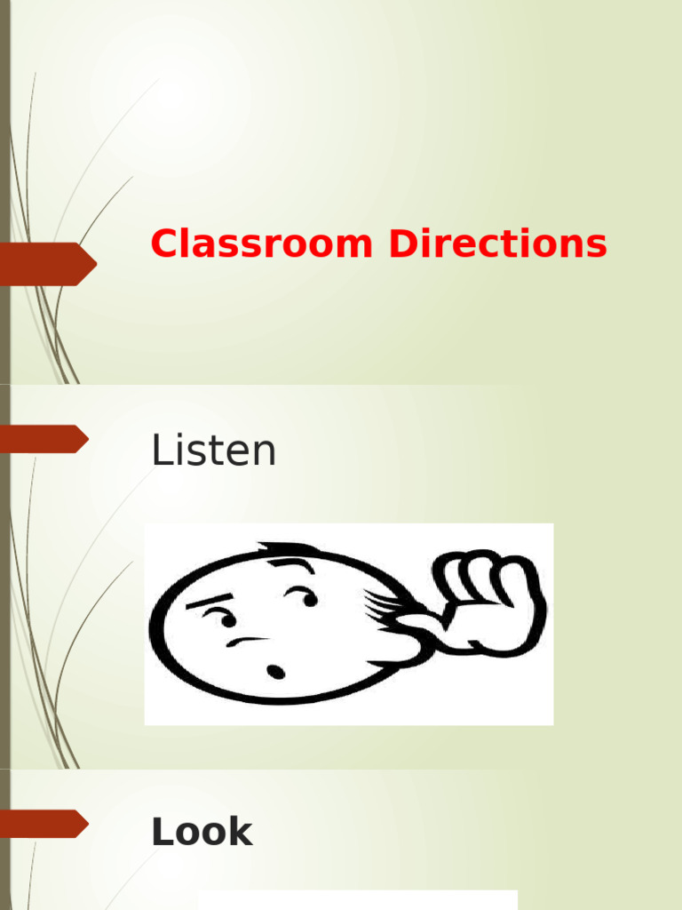 Classroom Directions | PDF
