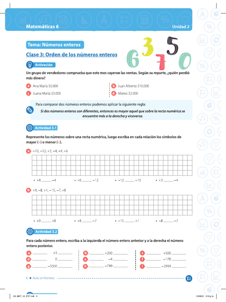 Actividad Valor Numerico | PDF