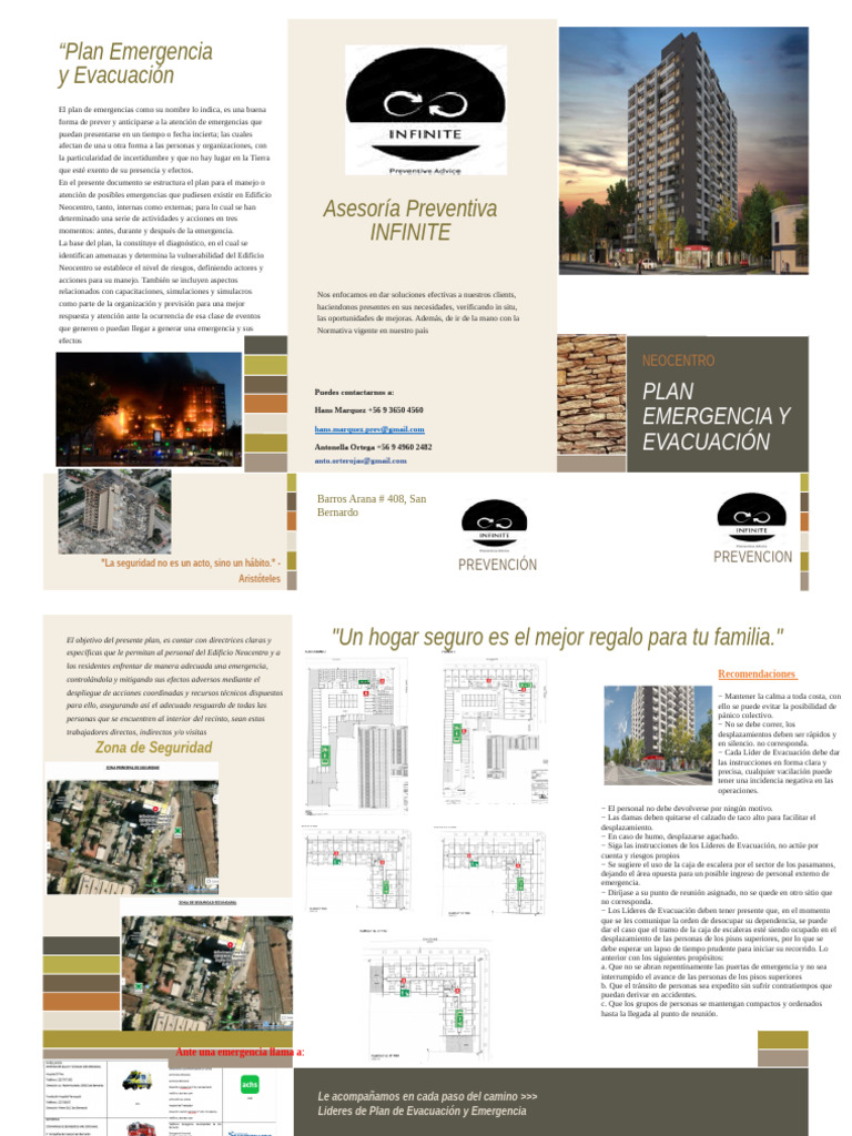 Triptico Plan Emergencia | PDF