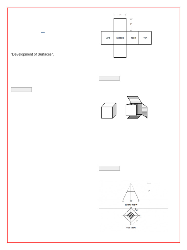 Development of Surfaces, Isometric Projections, Perspective Projections ...