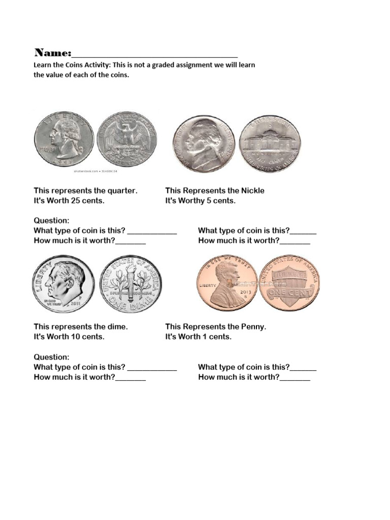 Name | PDF | Penny (United States Coin) | Coins