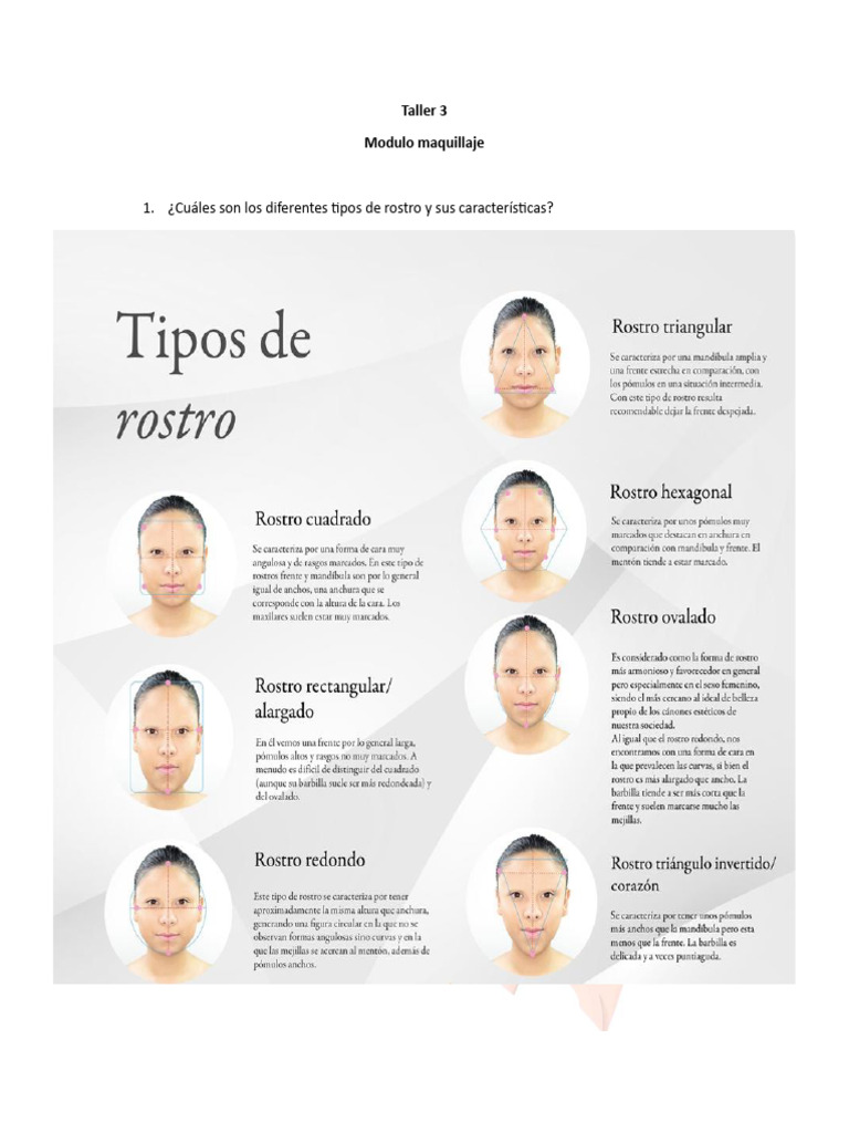 Maquillaje según tipos de rostro y ojos | PDF | Productos cosméticos | Color
