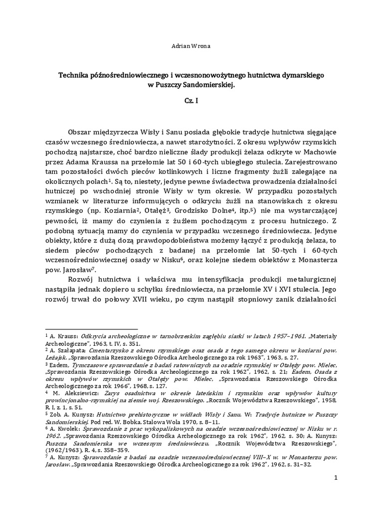 Technika Poznosredniowiecznego I Wczesno | PDF