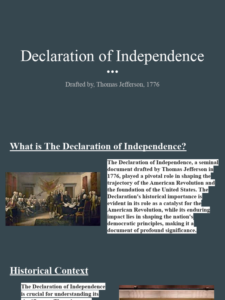 Significance of the Declaration of Independence | PDF