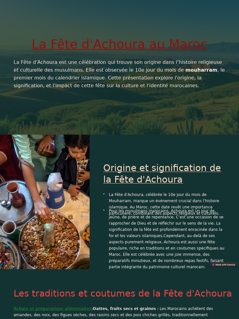 Signification de la Fête d'Achoura au Maroc | PDF | Maroc