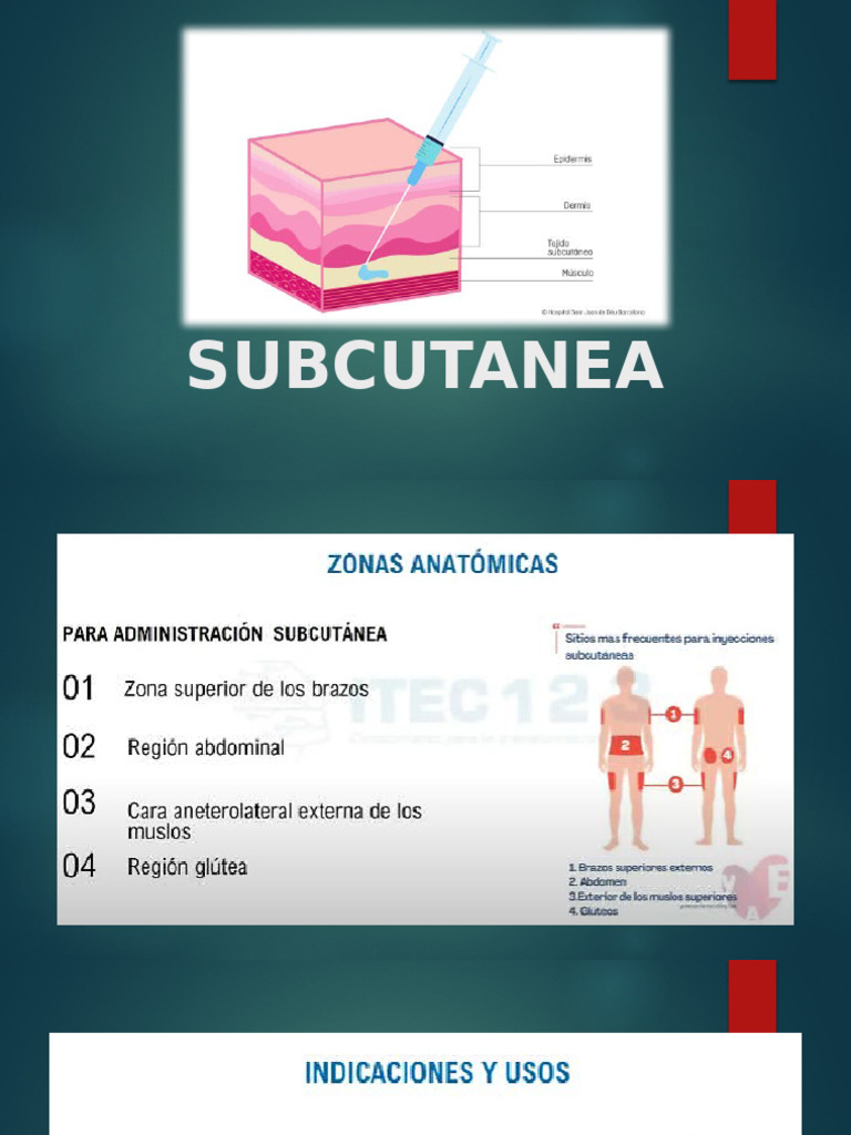 Via Subcutanea e Intramuscular | PDF