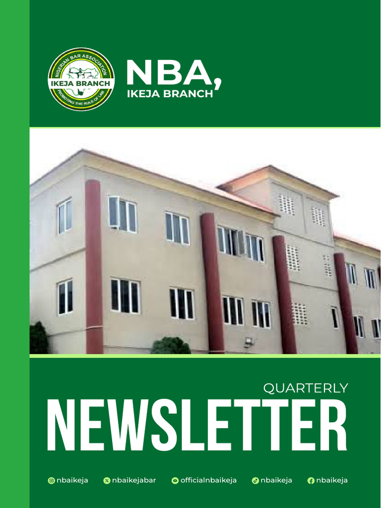 NBA IKEJA - Newsletter - 1st Quarter (1) | PDF | Justice | Crime & Violence