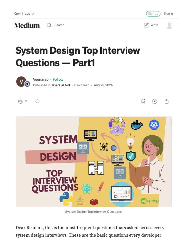 System Design Top Interview Questions | PDF | Scalability | Software As A Service