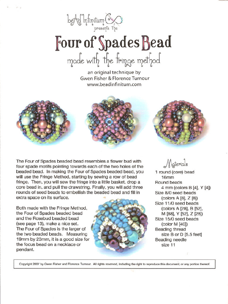 Four of Spades by Bead Infinitum | PDF