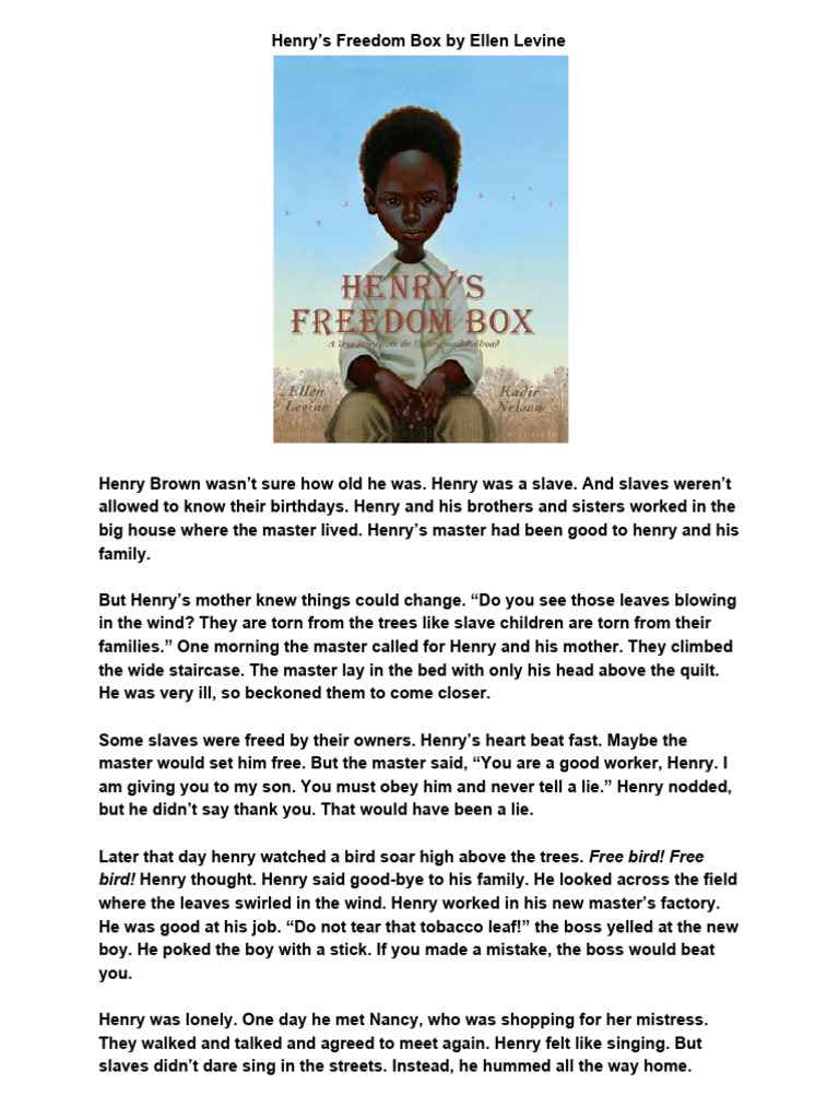 Henry's Freedom Box Story | PDF