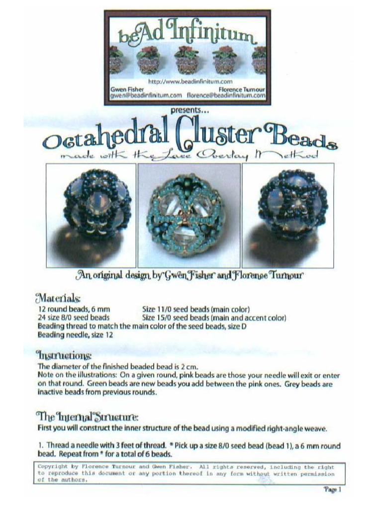 Octahedral Cluster Bead Stand by Bead Infinitum | PDF