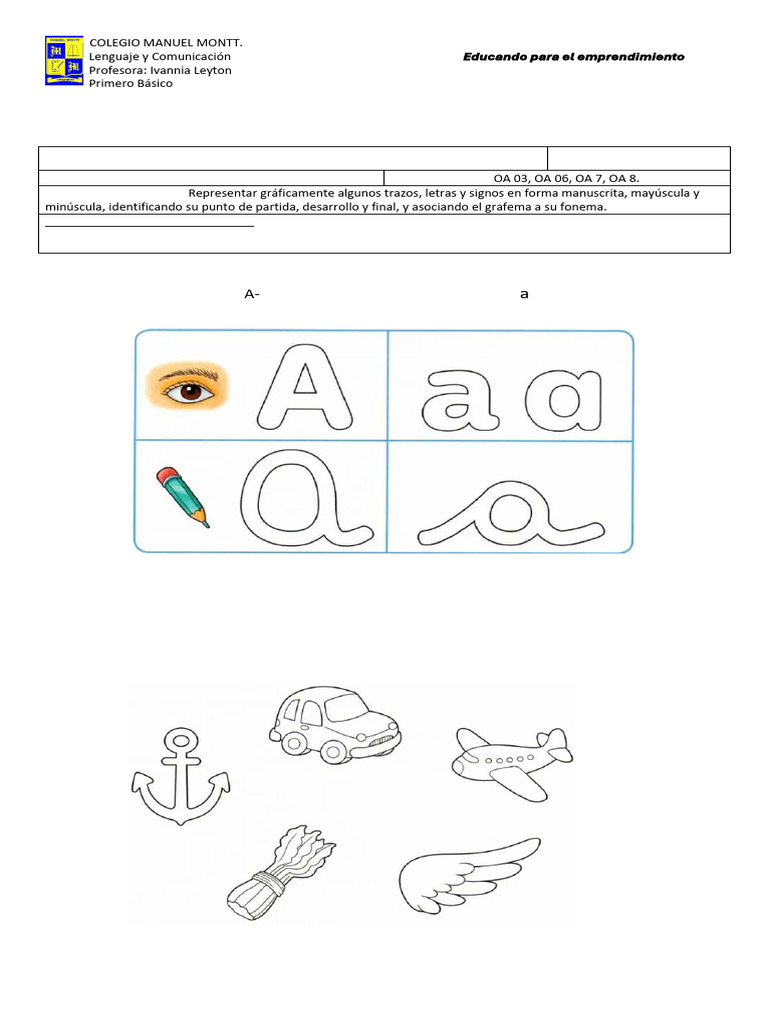 Guía Vocal A | PDF | Ortografía | Comunicación escrita
