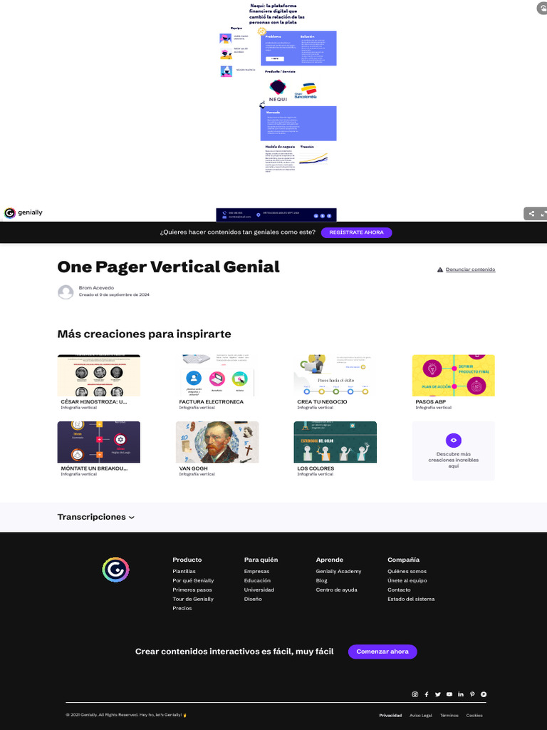 One Pager Vertical Genial | PDF | Informática