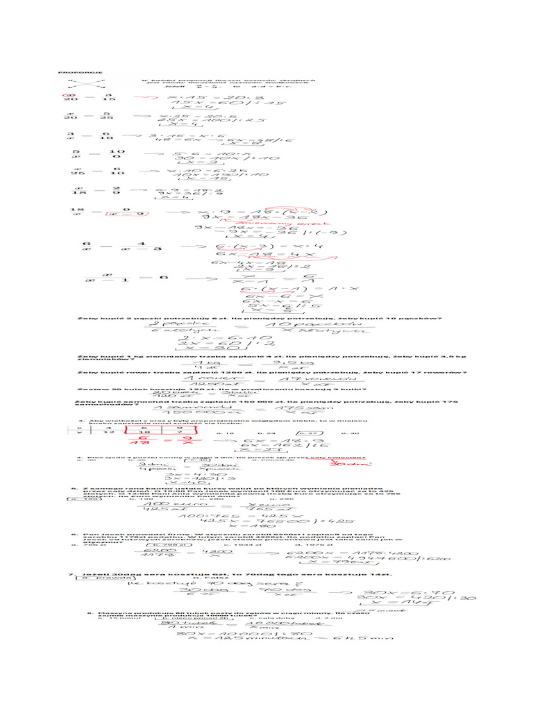 Zadania Proporcje Egzamin Ósmoklasisty | PDF