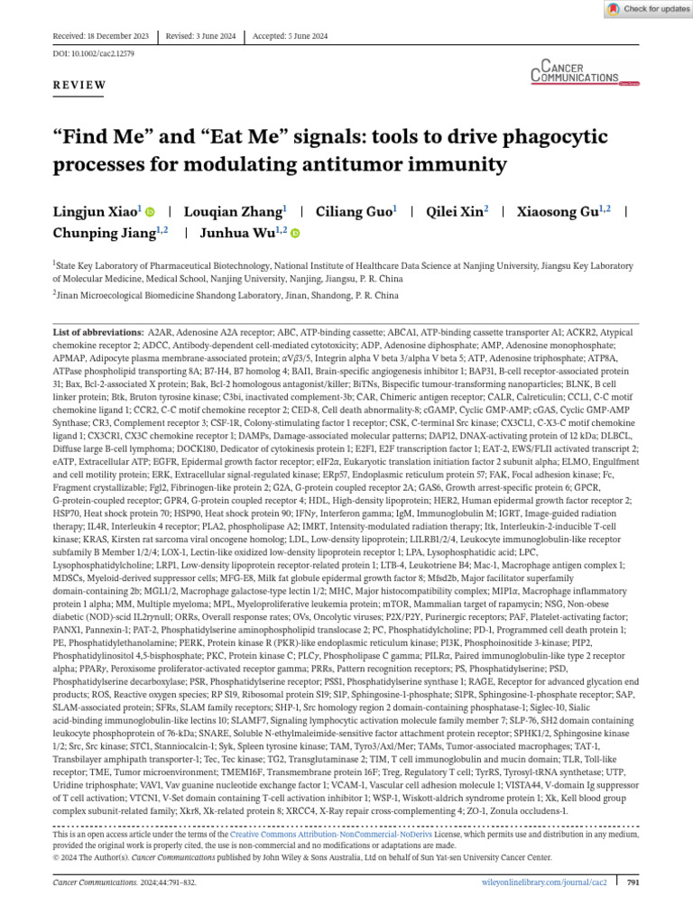 Find Me and Eat Me signals tools to drive phagocytic processes for ...