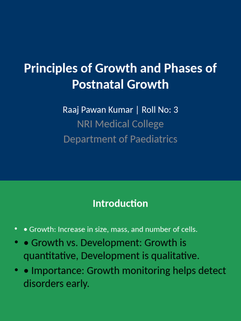 Principles of Growth Paediatrics Colorful | PDF