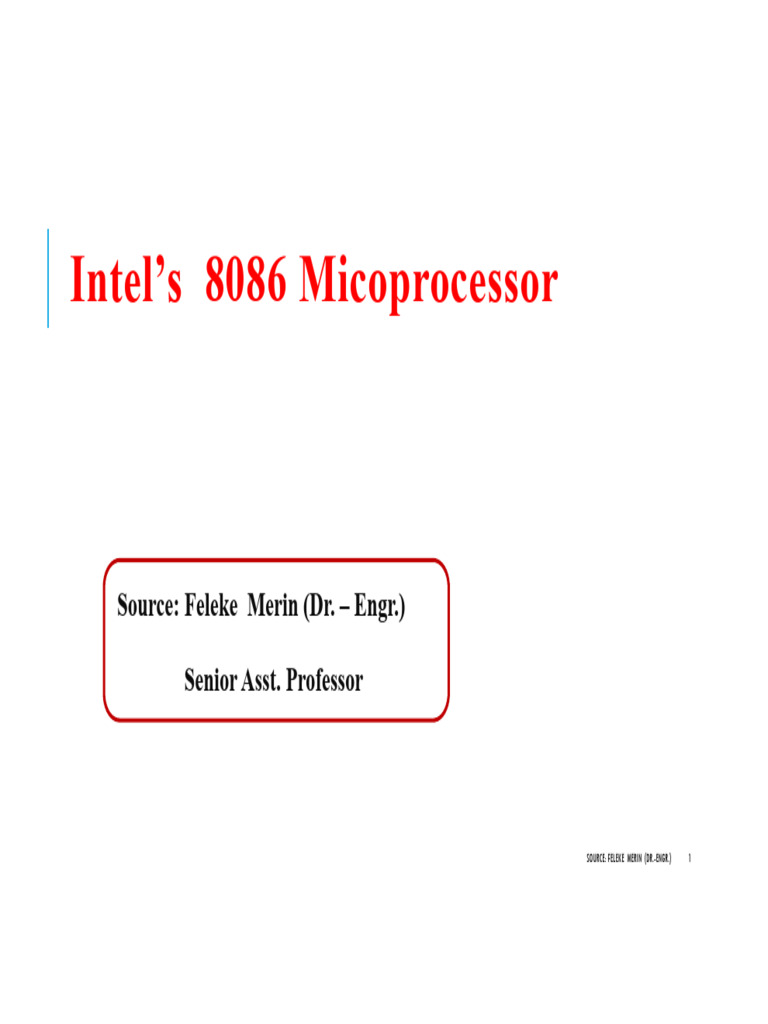 Feleke 8086 Microprocessor Note 2025 | PDF | Central Processing Unit | Computer Architecture