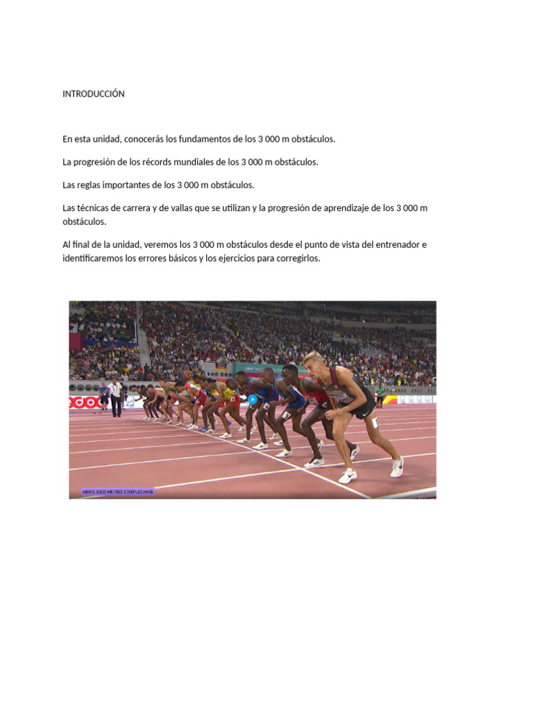 Steeplechase | PDF | Corriendo | Deporte del atletismo