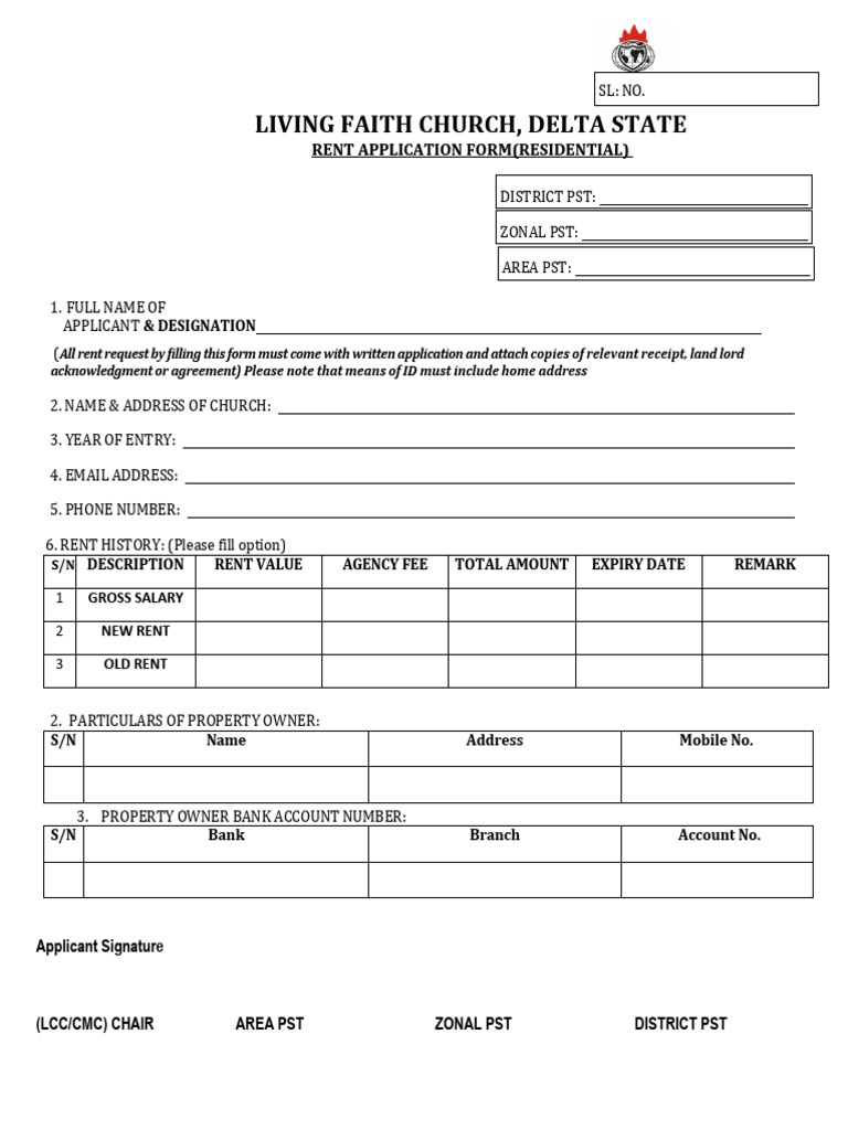 LFC Rental Form Residential | PDF