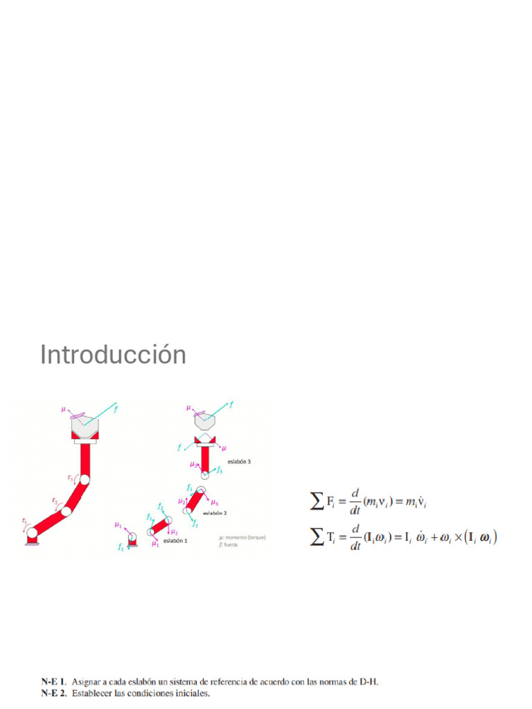 Dinámica de Robots: Newton-Euler | PDF